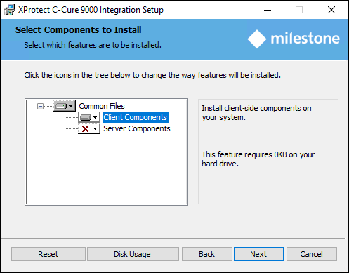 Install CCure client components