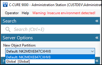 CCure 9000 partitions (explained)